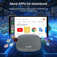 China Wired to Wireless Adapter CarPlay Smart Car Ai Box Tbox Plus 8-Core 8g 128gb with Streaming Apps YouTube Netflix Wifi GPS LTE Android 13 for sale