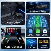 China Wireless Adapter Carplay Android Auto HD2CP PRO Auto Radio Adapter TV Ai Box Car Play 5V±0.2V 1.0A Power Input for sale