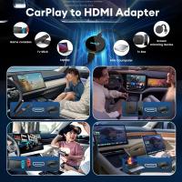 China HD2CP Pro Wireless Adapter Carplay Android Auto to Hdmi Video Input Conversion Box Compatible with CarPlay Wired Cars for sale