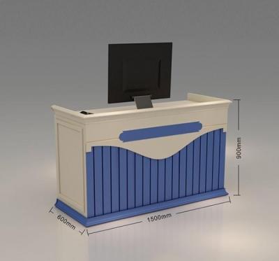 China Supermarket Grocery Retail Checkout Counter Retail Cashier Desk Durable for sale