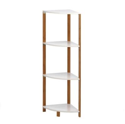 China Modern Corner Bamboo Shelving Unit for sale