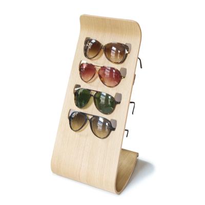 China Wooden Sunglasses Rack 4 Pairs for sale