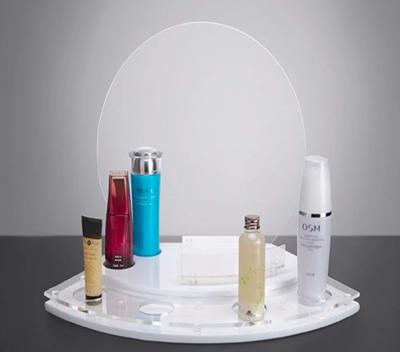 China White Plastic Cosmetic Display Counter Custom Modern Design High Rigidity for sale