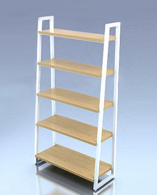 China Wood And Metal Display Fixtures 5 Layers Retail Storage Racks Stand For Shop for sale