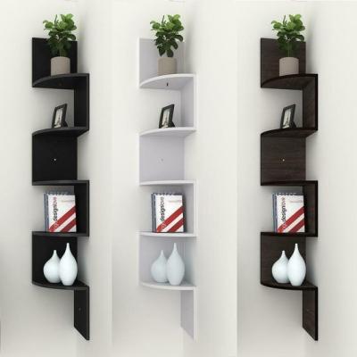 China Modern 5 Tier Floating Corner Wall Shelf，Wall Mount Home Decor Display for sale