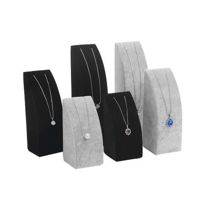 China Customized Black Velvet Jewelry Display Stands For Necklace Strong Structure for sale