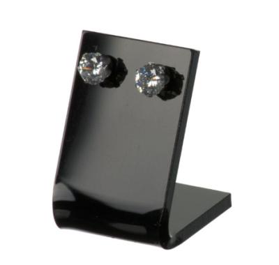 China Flower Shape Acrylic Jewellery Display Stands / Earring Display Stand Black Color for sale