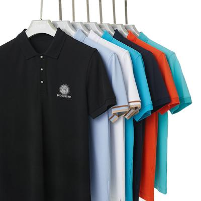 China Men's Anti-Pilling Polo Shirt 170-120g Cotton with Custom Logo Embroidery and ODM/OEM Service for sale