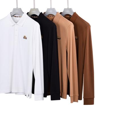 China Custom Design Polo Men's Short Sleeve Shirt 95 Cotton 5 Spandex Fabric Embroidered Logo for sale