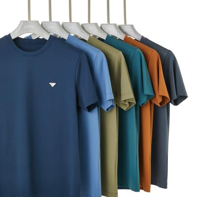 China Customized Anti-wrinkle Breathable Plain Cotton T-shirts Short Sleeve O-Neck 170-120G for sale