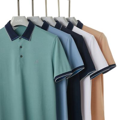 China Custom Embroidered Cotton Polo T-Shirts Moisture Wicking 170g Fabric for Casual Work for sale