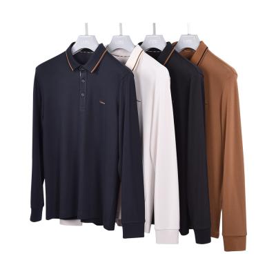 China Custom Design Men's Long Sleeve Polo Shirt 100% Cotton 170-120gsm Anti-Wrinkle ODM OEM for sale
