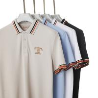 China Custom Logo Striped Polo T-Shirts - 170-120g Quick Dry Fabric, ODM/OEM Manufacturing for Men for sale