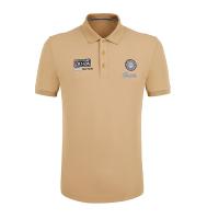 China Custom Polo Shirts 100% Cotton Quick Dry High Elasticity Embroidery Logo Men Short Sleeve 170-120G for sale