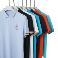 China Customizable Anti-Shrink Short Sleeve Men's Polo Shirt 170-210Grams Cotton for sale