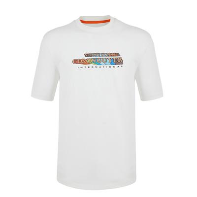China Custom 100% Cotton Men's T Shirt 200gsm Heavyweight Short Sleeve Sustainable for sale