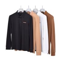 China Custom Logo Pattern Long Sleeve Polo Shirts for Men 100% Cotton 170-120G Fabric ODM/OEM for sale