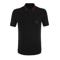 China Men's Plain Knitted Polo Shirt 100% Cotton Breathable Fabric 170-120g for sale