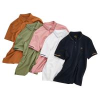 China Men's Solid Color Golf Polo Shirt Custom Logo Embroidery 170-120g Polyester Fabric for sale