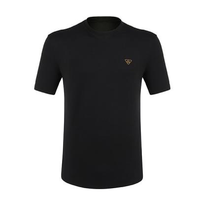 China OEM ODM Men Cotton T Shirt 230gsm Classic Short Sleeve Crewneck Embroidery Custom for sale
