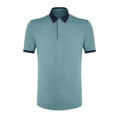 China 95% Polyester 5% Spandex Polo Shirt Embroidered Logo Summer Ice Feeling 170-120G for sale