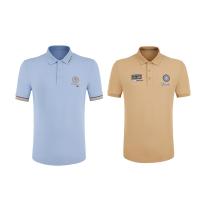China Custom Breathable Sports Polo Shirts 170-120gsm Cotton Knitted Men Short Sleeve ODM OEM for sale
