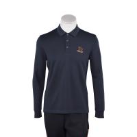 China Custom Logo Men's Polo Shirt 100% Cotton Breathable Anti-Wrinkle Long Sleeve ODM OEM 170-120G for sale