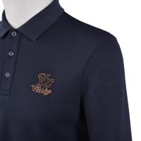China Custom Logo Men's Polo Shirt 100% Cotton Breathable Anti-Wrinkle Long Sleeve ODM OEM 170-120G for sale