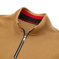 China 100% Cotton Stand Collar Polo Shirt Full Sleeves Zipper Custom Logo 170G for sale