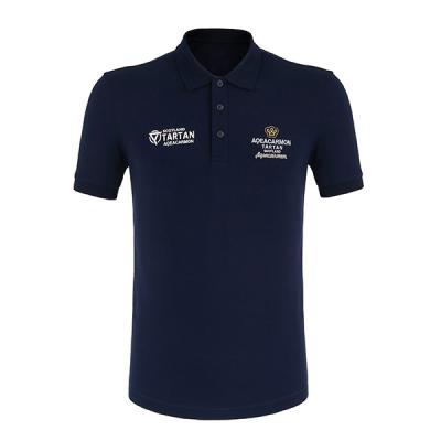 China Custom Logo Men's Polo Shirt 100% Cotton Breathable Anti-Wrinkle 170-120G Fabric ODM/OEM for sale