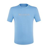 China Custom Men's Blue Short Sleeve Cotton T-Shirt 170-120g Fabric with ODM/OEM Manufacturing Options for sale