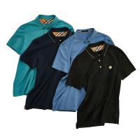China Customized Colors Men Seamless Polo T Shirts 100% Cotton Anti Wrinkle Fabric 170g for sale