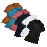 China Men's Golf Polo Shirt 170-220g Cotton Blend with Anti-Pilling and Custom Embroidery Options for ODM/OEM Manufacturing for sale