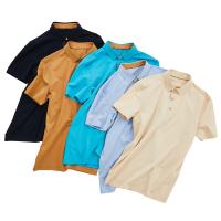 China Men's Golf Business Polo Shirt 95% Cotton 5% Spandex 170-120g Fabric Weight Anti-Wrinkle Performance Uniform for sale