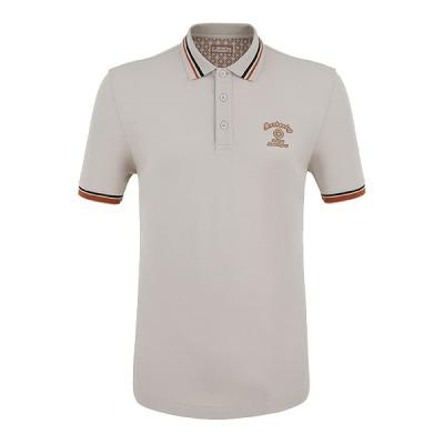 China Embroidered Cotton Polo Shirts Anti-Wrinkle Short Sleeve 170-120Grams 100% Cotton for sale