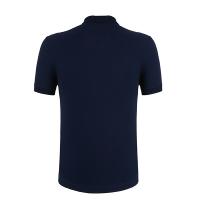 China Men's Embroidered Polo Shirt 95% Cotton 5% Spandex Short Sleeve Slim Fit 170-120gsm for sale