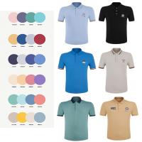 China Custom Men's Polo Shirt 100% Cotton Anti-Wrinkle Breathable Golf T-Shirt OEM ODM 170-120G for sale