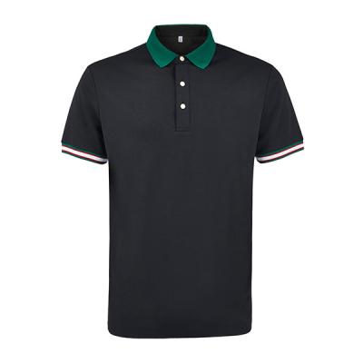 China Men's 100% Cotton Short Sleeve Knitted Polo T-Shirt 230G for Golf in 5 Colors for sale
