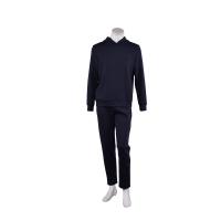 China Custom Dark Blue Anti-Static Sweatshirt & Sweatpants Set for Men - 170-120g Fabric Weight with ODM/OEM Options for sale