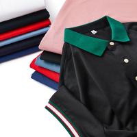 China Men's 100% Cotton Polo T Shirt 230 Gsm Knitted Fabric Round Neck Short Sleeve ODM OEM for sale