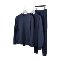 China Men's Winter Fleece Sportswear Set - 170-120g Fabric Weight Dark Blue Jogger & Hoodie ODM/OEM for sale