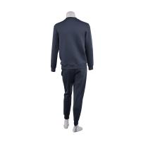 China Men's Winter Fleece Sportswear Set - 170-120g Fabric Weight Dark Blue Jogger & Hoodie ODM/OEM for sale