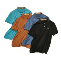 China Men's Knitted Breathable Luxury Polo T-Shirt 100% Cotton Custom Logo 170-120G for sale