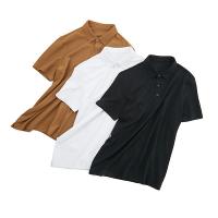 China Men's Short Sleeve Polo Shirt 100% Cotton Breathable Casual Loose Fit Anti-Wrinkle 170-120G for sale