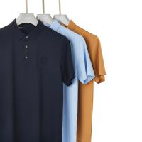 China Men's 100% Cotton Polo T-Shirt 170-120GSM Anti-Wrinkle Breathable Short Sleeve ODM OEM Custom for sale
