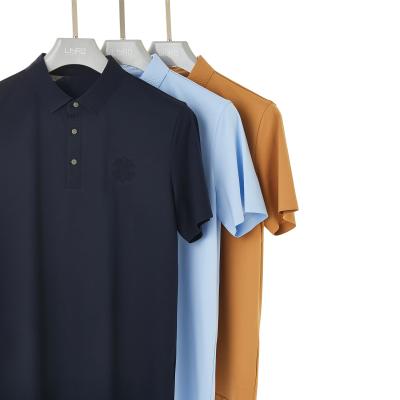 China Men's 100% Cotton Polo T-Shirt 170-120GSM Anti-Wrinkle Breathable Short Sleeve ODM OEM Custom for sale