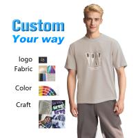 China Custom 100% Cotton Screen Printing Short Sleeve Crew Neck T-Shirt 170g Logo Printing for sale