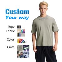 China New Style Custom Printable logo Polyester Mesh Fabric Sweatshirt Oversized Men Tshirt for sale