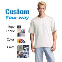 China Wholesale Custom Fitted Gym Workout T Shirts for Men 100% Cotton 170g Anti Wrinkle Breathable for sale