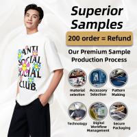 China Oversize Men Cotton Graphic T Shirt Printed Summer Casual 170-120G Fabric for sale